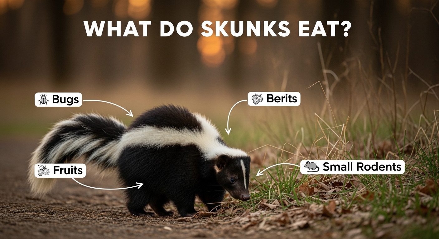What Do Skunks Eat? Complete Diet Guide with Seasonal Variations